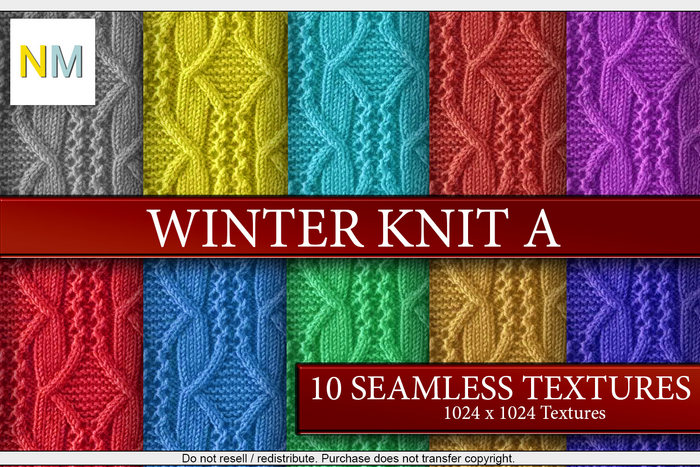 Second Life Marketplace - Winter Knit Full Perm Textures